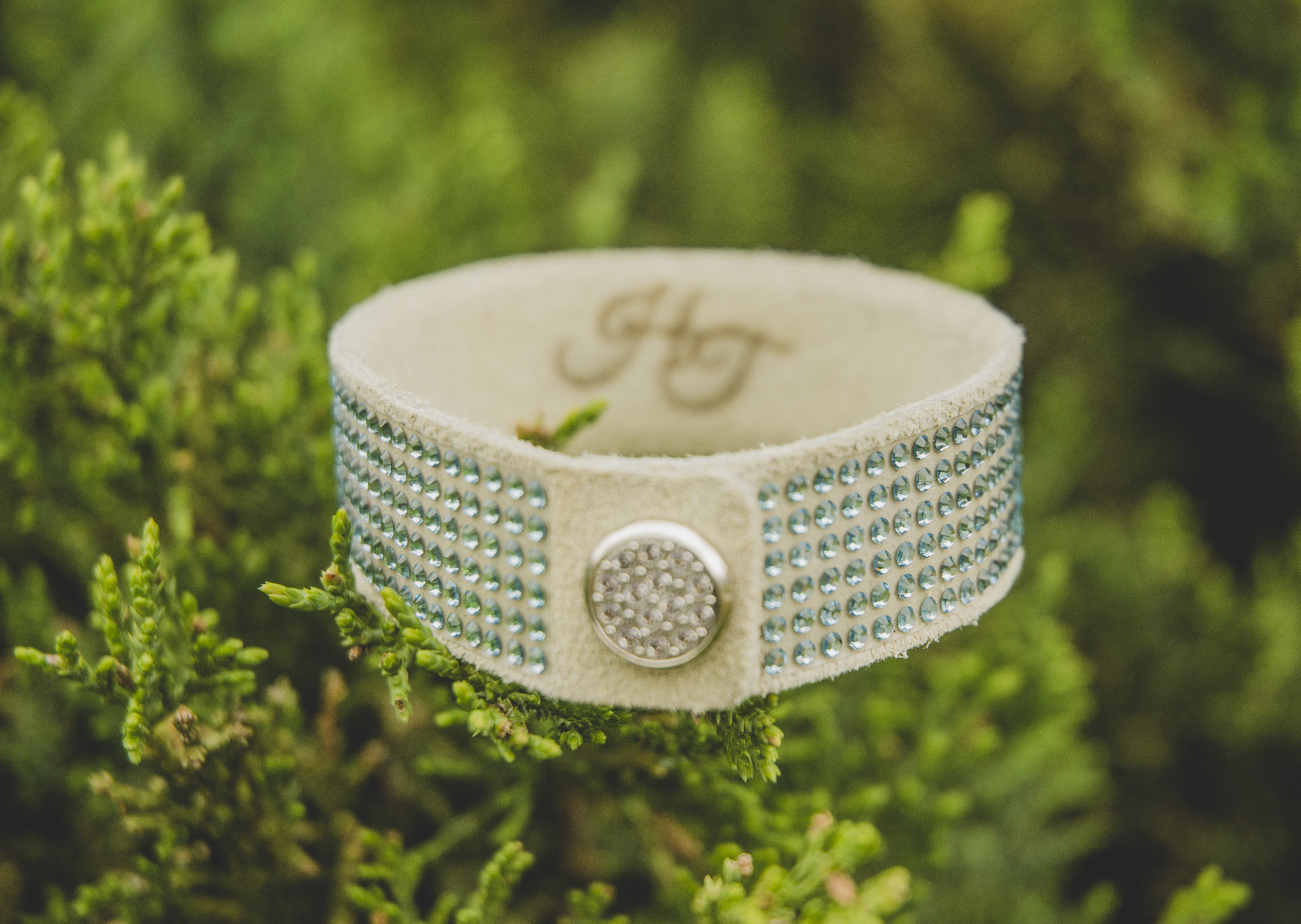 Swarovski Crystal Handmade Leather Bracelets by HT Leather Goods ...